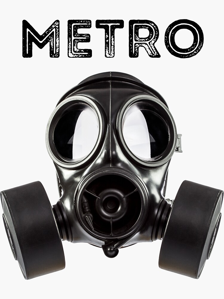 "Metro Gas Mask (Black)" Sticker for Sale by Retro-Design | Redbubble