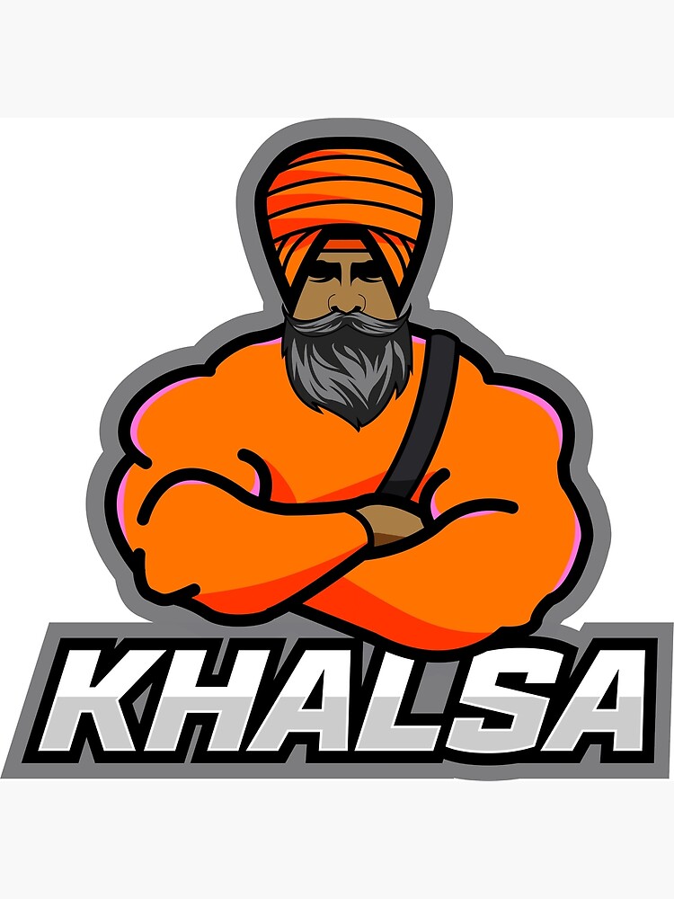"Orange Khalsa Sports Logo" Poster for Sale by ImmortalDaggers | Redbubble
