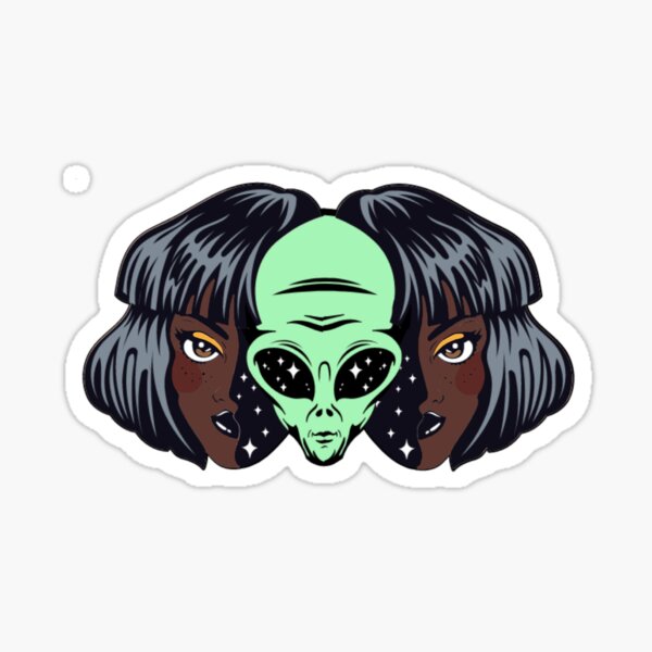 "alien disguise for bipoc" Sticker by buff-baby | Redbubble