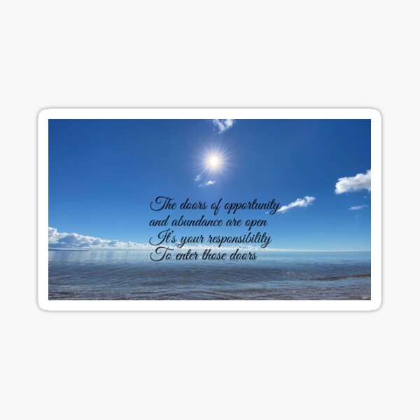 "the doors of opportunity" Sticker for Sale by Lidydesigns | Redbubble