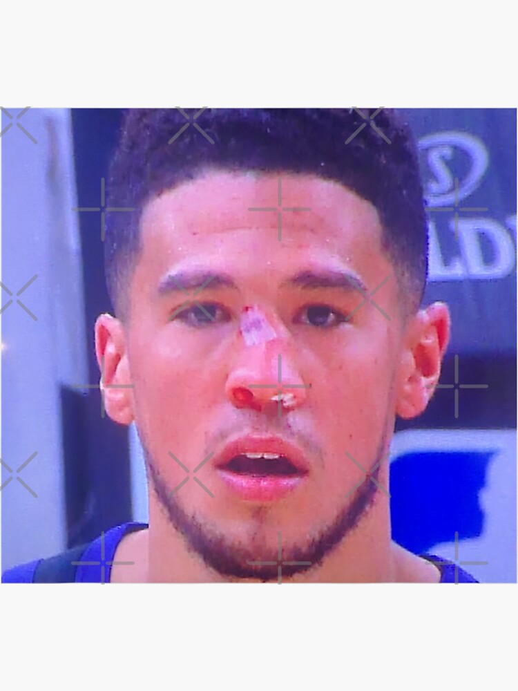 "Devin Booker - Devin Booker nosebleed and broken nose" Sticker by ...