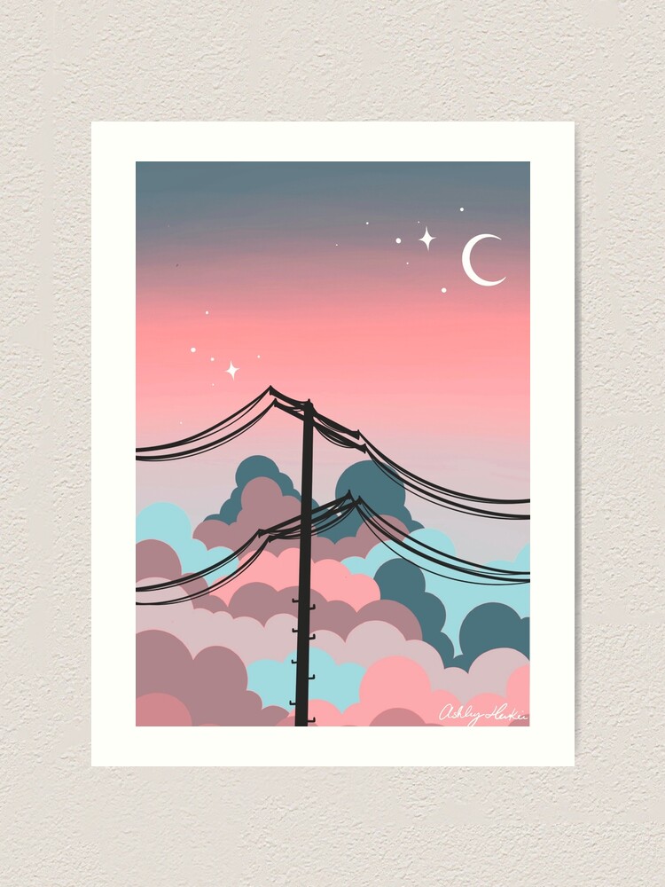"Power Line Aesthetic " Art Print for Sale by ashleyherkie | Redbubble