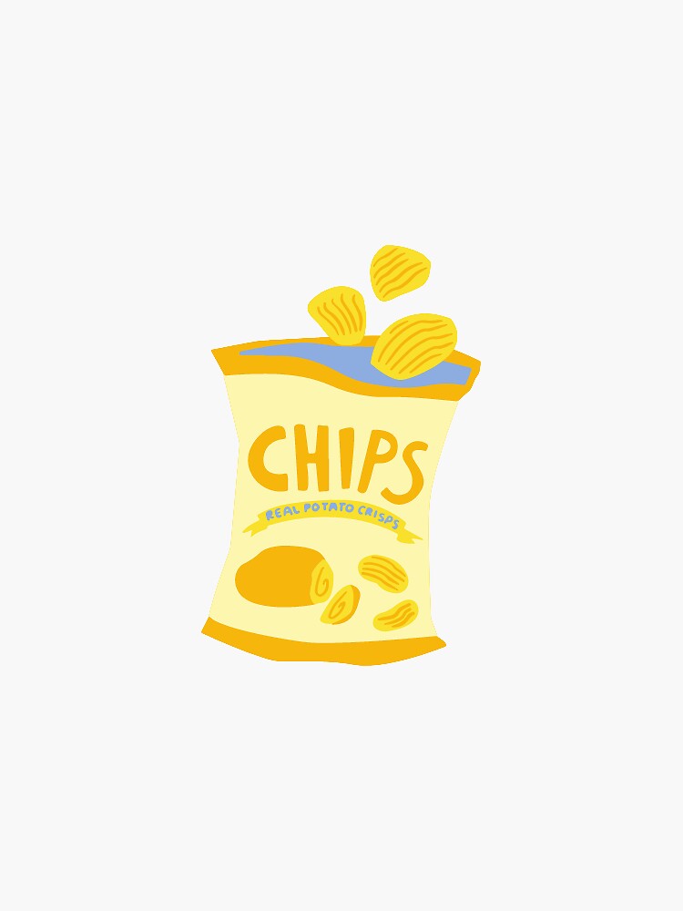 "Potato chips " Sticker for Sale by Seraphim-9 | Redbubble