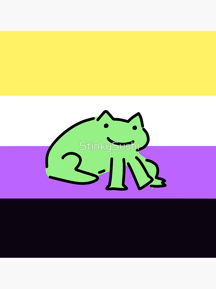 "Non binary frog" Sticker for Sale by thegr4v3yard | Redbubble