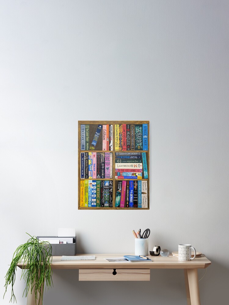 "Hand Painted Bookcase" Poster for Sale by paintdbookstore | Redbubble