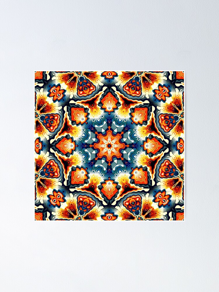 "Colorful Concentric Motif" Poster by perkinsdesigns | Redbubble