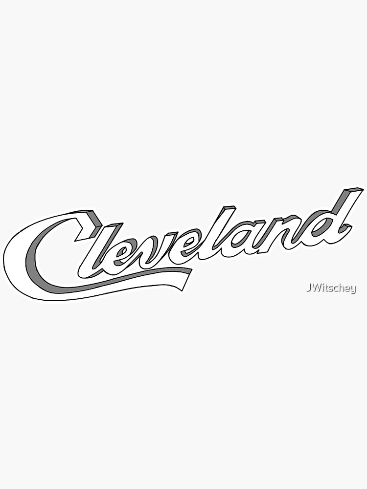 "Cleveland Sign" Sticker for Sale by JWitschey | Redbubble