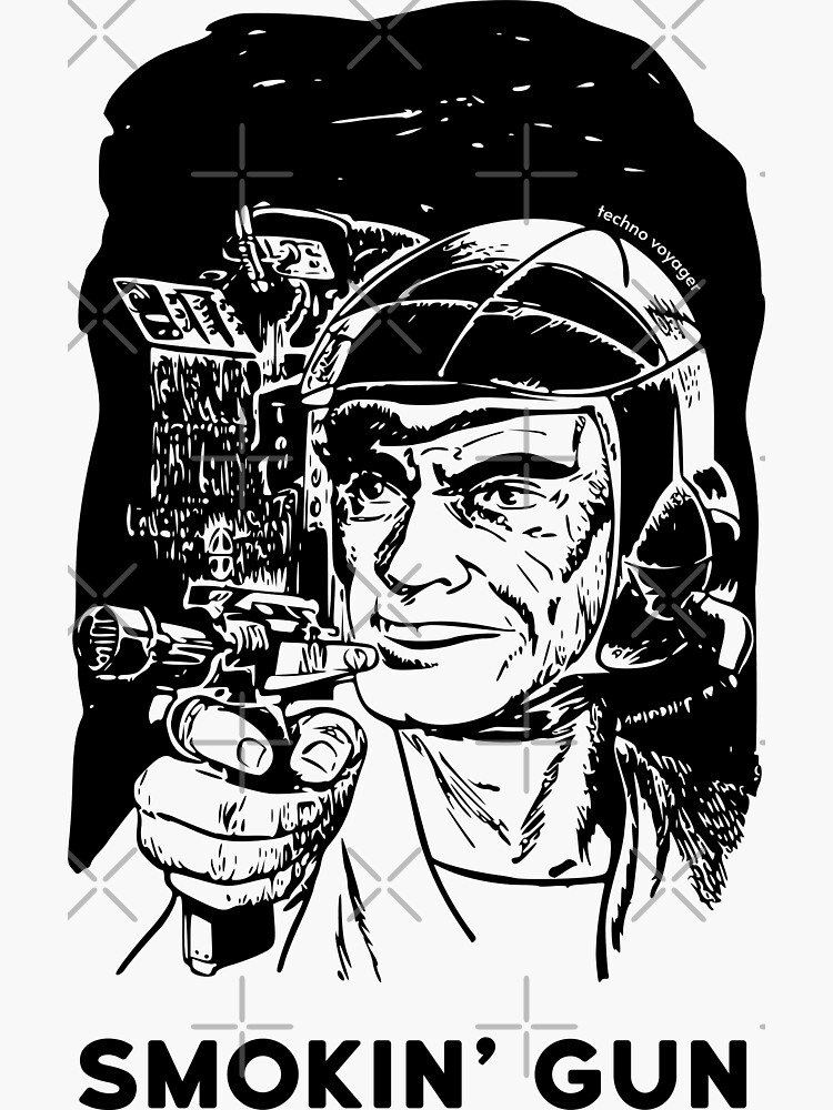 "Smokin' Gun" Sticker for Sale by technovoyager | Redbubble