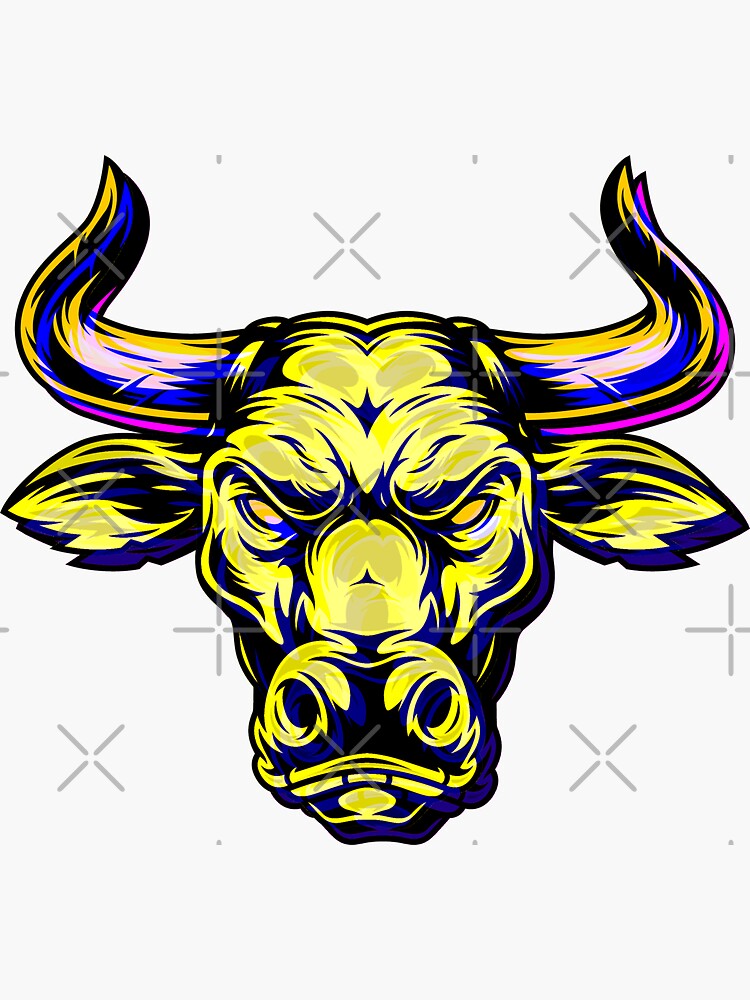 "Wild Ox " Sticker for Sale by NewPrint | Redbubble
