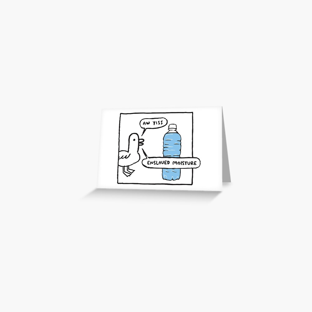 "Aw Yiss Enslaved Moisture - Meme" Greeting Card for Sale by sticker ...