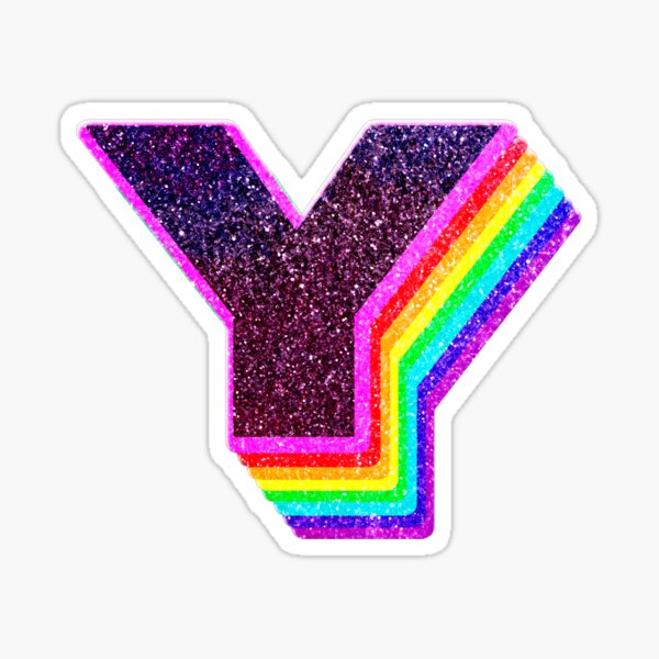 "Letter Y Glitter" Sticker for Sale by Artistive | Redbubble