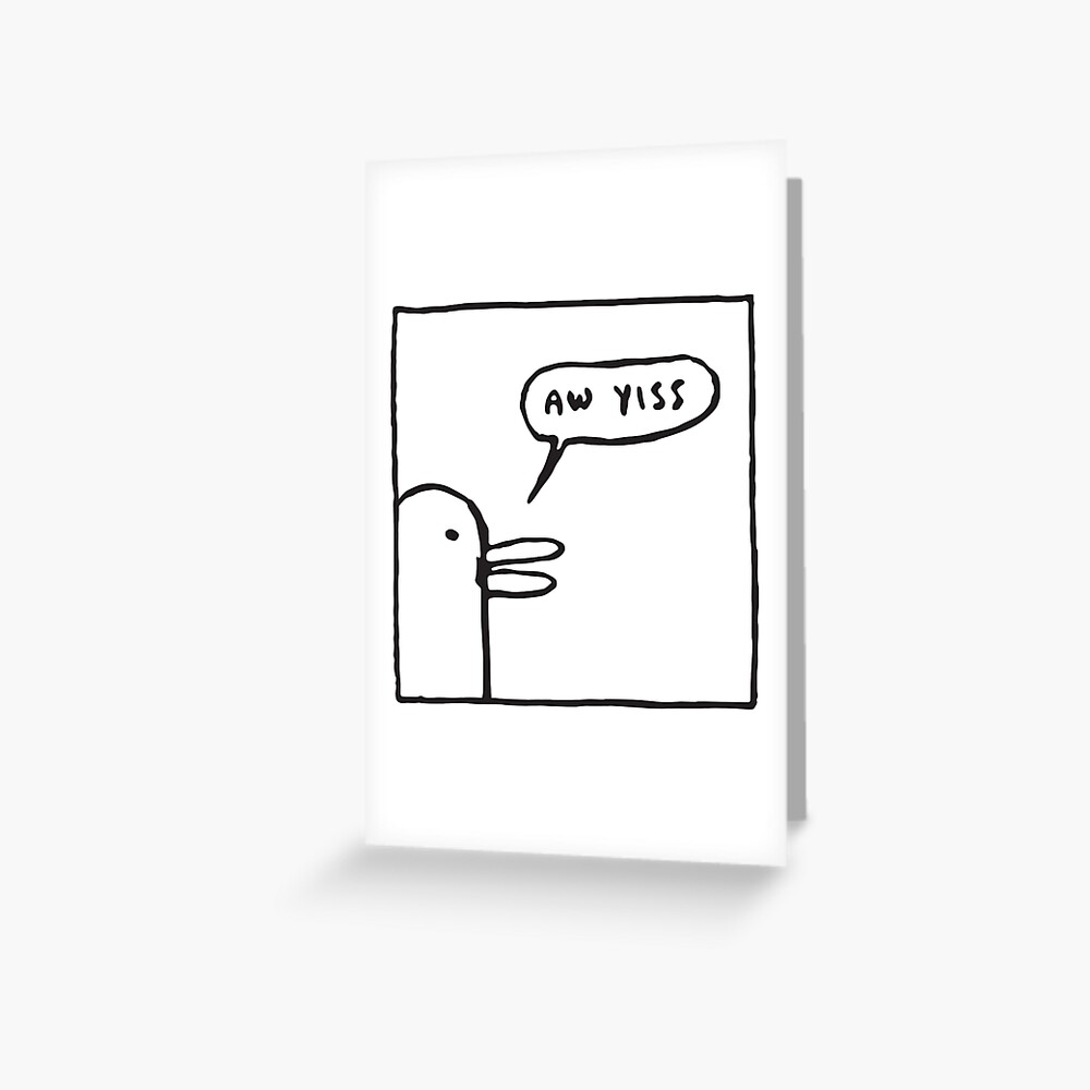 "Aww Yiss - Meme" Greeting Card by sticker-stacker | Redbubble