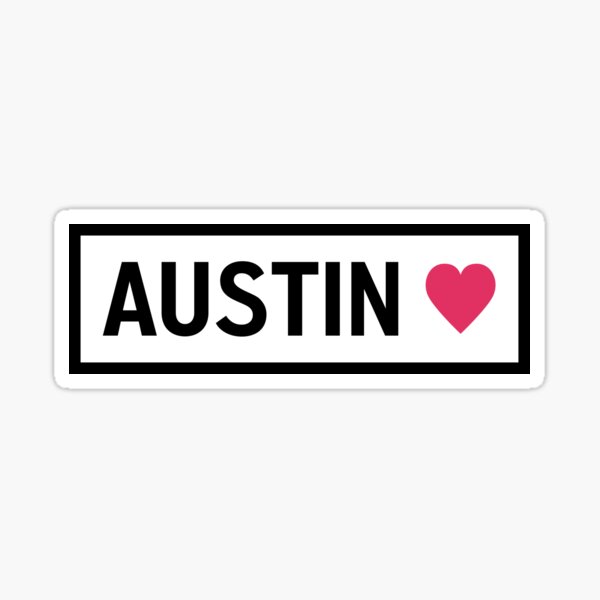 "Austin" Sticker for Sale by alison4 | Redbubble