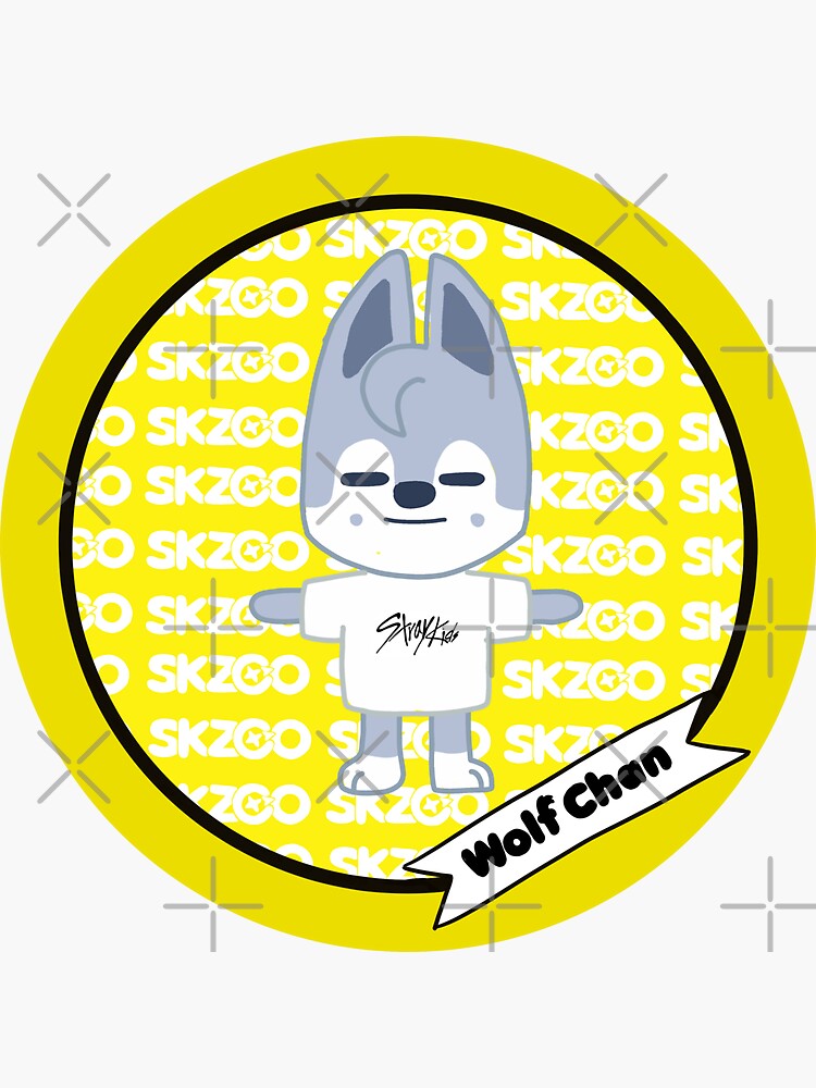 "Stray kids - skzoo wolf chan" Sticker for Sale by LilMissRandom17 ...