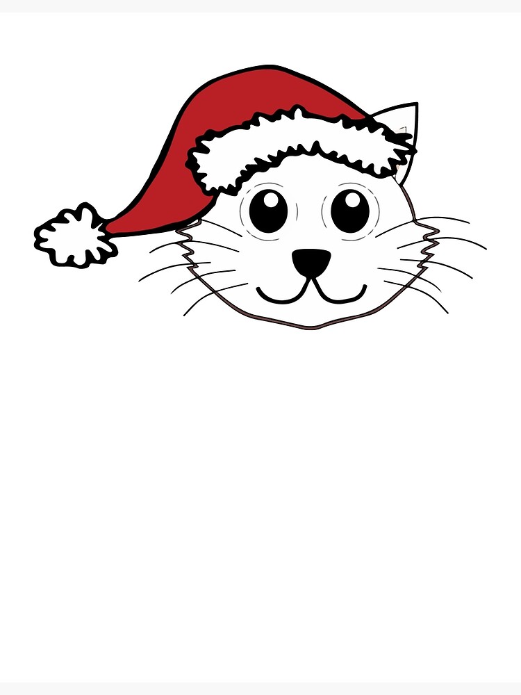 "Christmas Cats Clipart Winter Funny Cats" Poster for Sale by ...