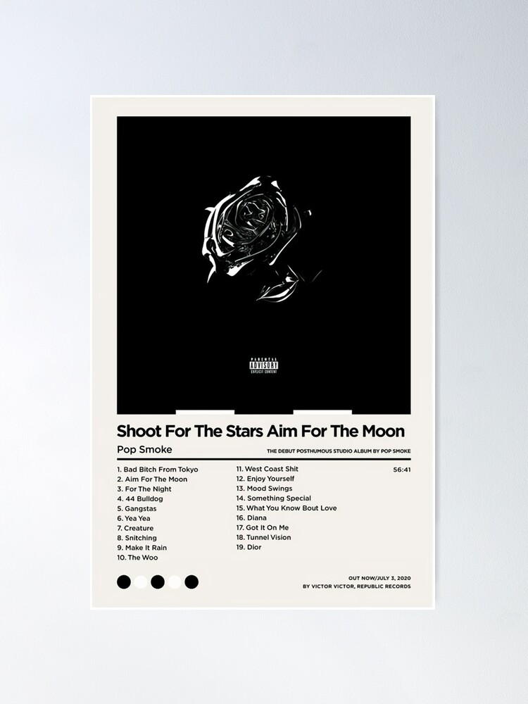 "Shoot For The Stars Aim For THe Moon Smoke Poster" Poster for Sale by ...