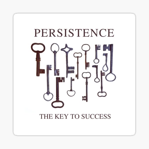 "PERSISTENCE - The Key to Success - Antique / vintage keys - minimalist ...