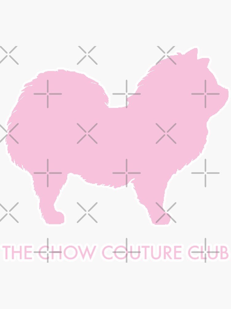 "Dusty Rose Pink Chow Chow Dog Silhouette" Sticker for Sale by Chow ...