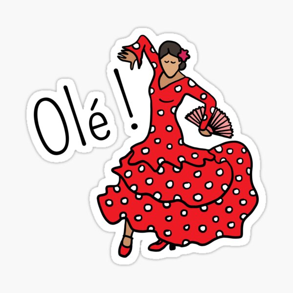"Flamenco Olé Spanish dancer " Sticker for Sale by SkiniB | Redbubble