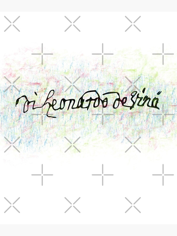 "Leonardo da Vinci signature " Poster by mikoala50 | Redbubble