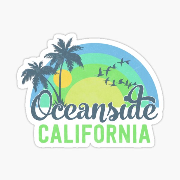 "Oceanside California" Sticker for Sale by Madhoun-Shop | Redbubble