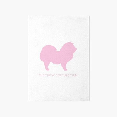 "Dusty Rose Pink Chow Chow Dog Silhouette" Art Board Print by Chow ...