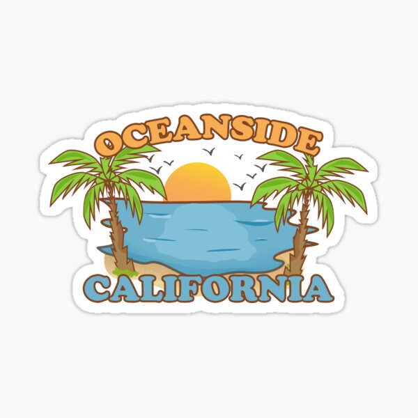 "Oceanside California" Sticker for Sale by Madhoun-Shop | Redbubble