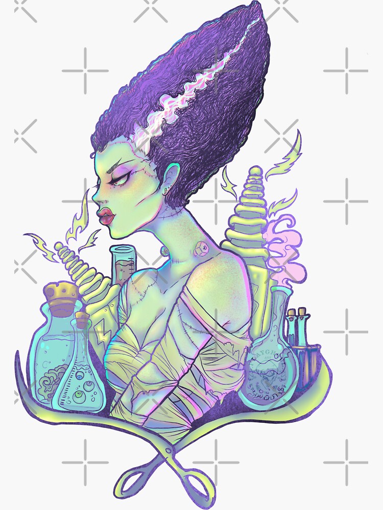 "The monsters bride" Sticker for Sale by PlayGhoulArt | Redbubble