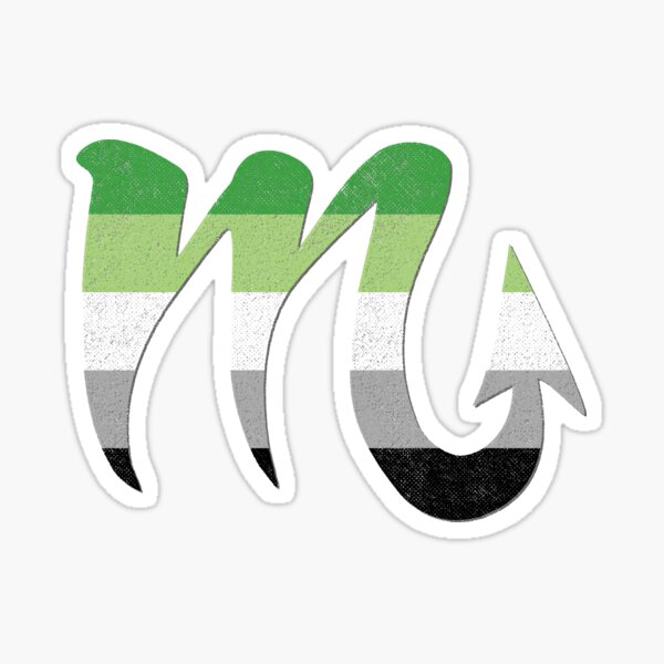 "Aromantic Scorpio Pride Flag Zodiac Sign" Sticker by valador | Redbubble