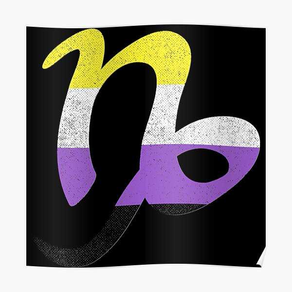 "Nonbinary Capricorn Pride Flag Zodiac Sign" Poster for Sale by valador ...
