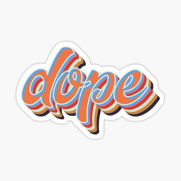"retro Hidden Dope" Sticker for Sale by Fadloulah | Redbubble