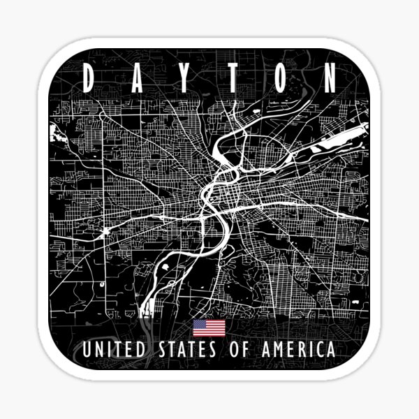 "DAYTON MAP USA" Sticker for Sale by hatimelhag | Redbubble