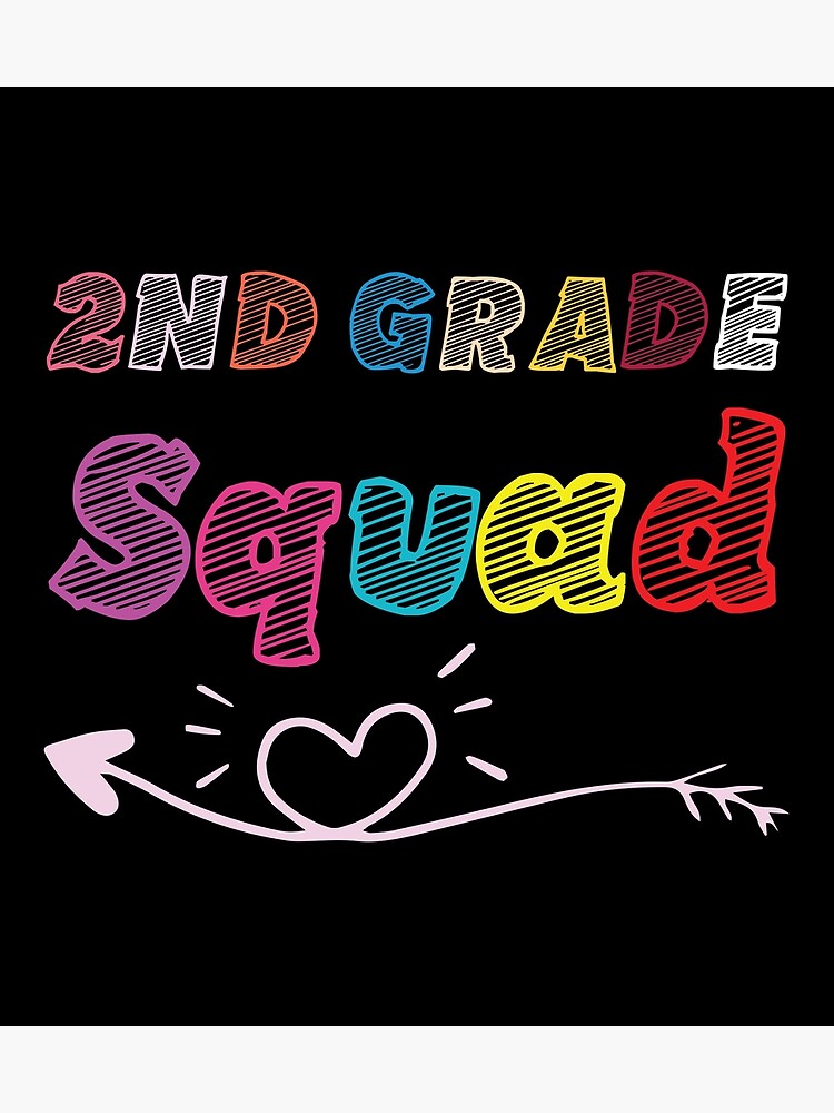 "2nd Grade Squad Second First Day Of School Boys Girl Teacher" Poster ...