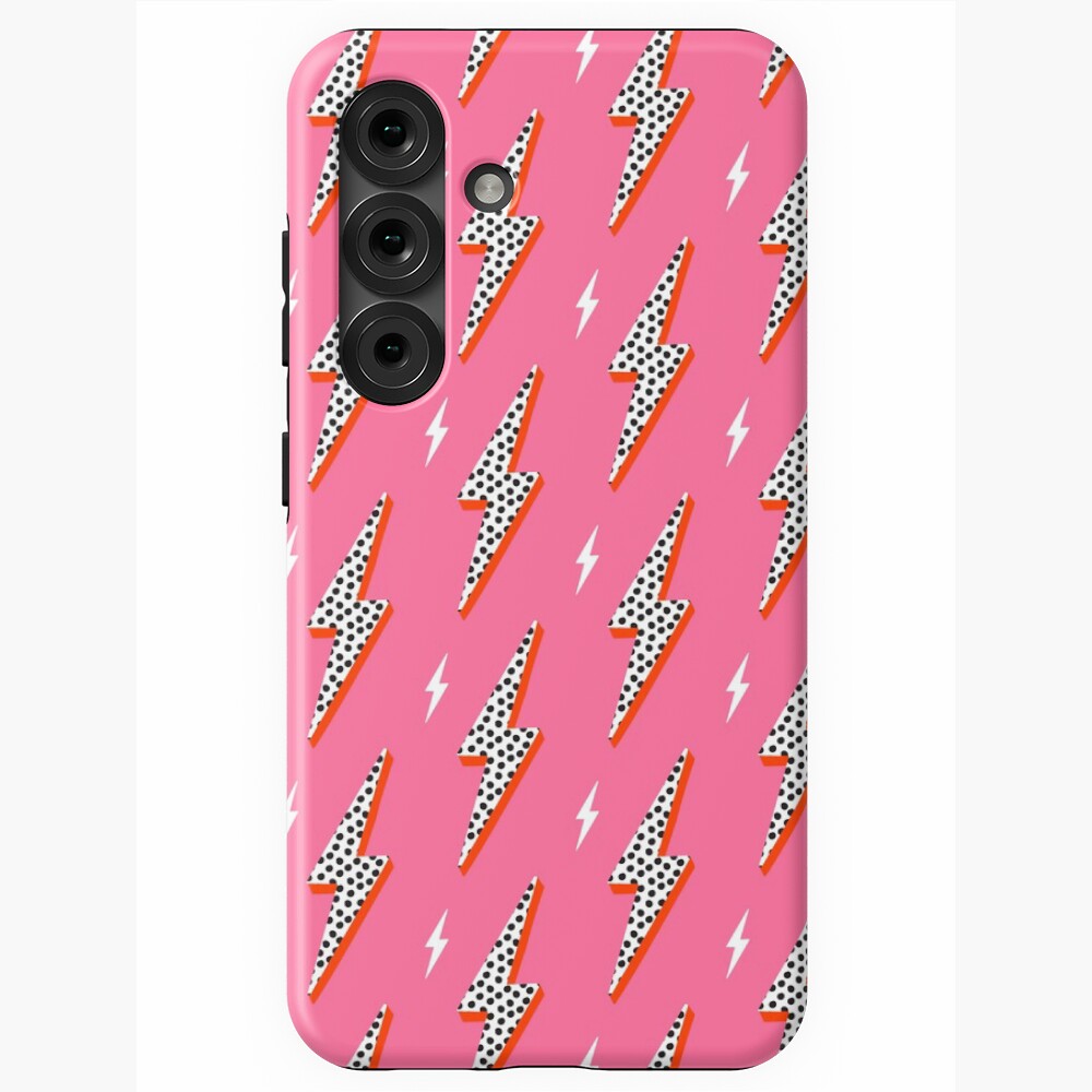 "Lightning bolt thunder flash preppy pink" iPhone Case for Sale by ...