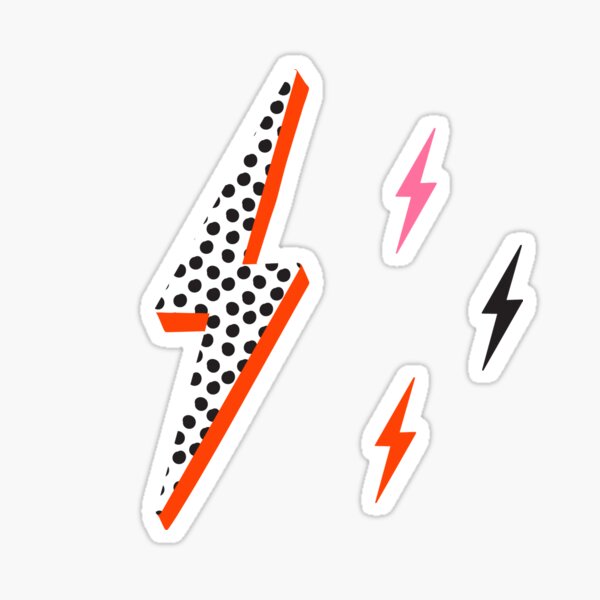 "Lightning bolt thunder flash preppy pink" Sticker for Sale by Milatoo ...