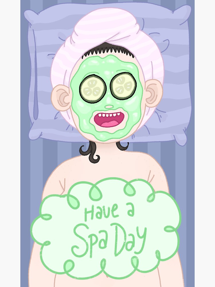 "Spa day" Sticker for Sale by Feel-licks | Redbubble