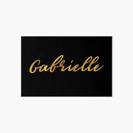 "Gabrielle Name Hand Lettering in Faux Gold Letters" Art Board Print ...
