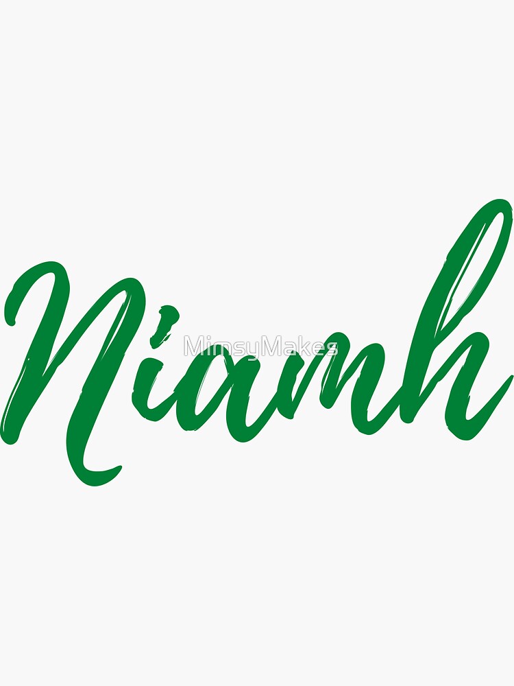 Pegatina «Niamh name Irish Girls nombres de niñas en verde, ¡regalo ...