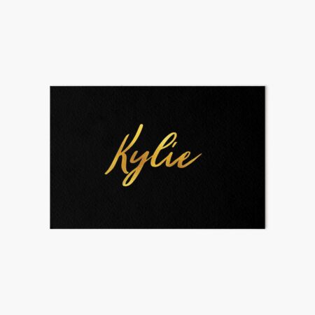 "Kylie Name Hand Lettering in Faux Gold Letters" Art Board Print by ...