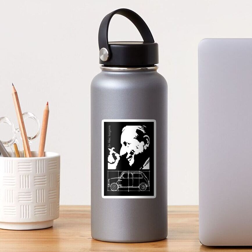 "Sir Alec Issigonis Mini" Sticker for Sale by car2oonz | Redbubble