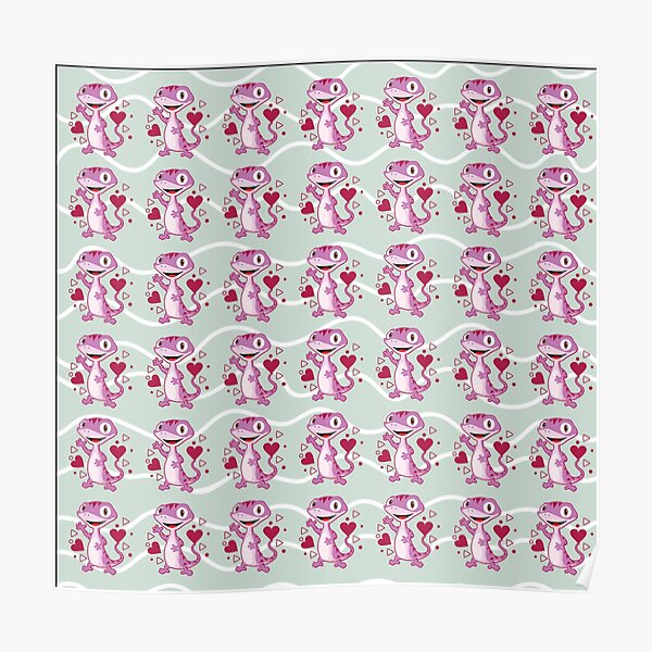 " little lizard patterns" Poster for Sale by Noursafi | Redbubble