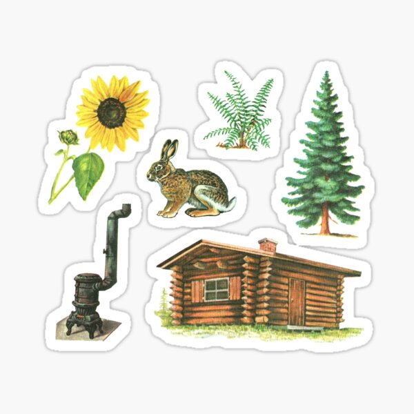 "Cabin Life Sticker Pack - Cottagecore Aesthetic" Sticker by elevens ...