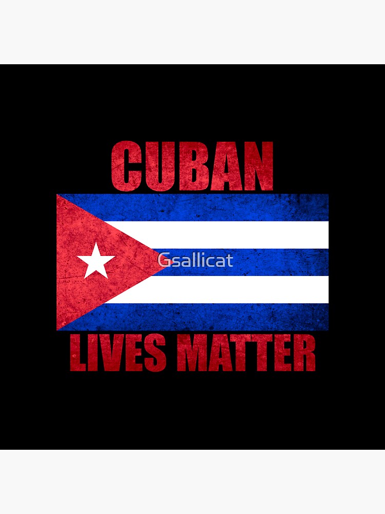 "Cuban Lives Matter Distressed Cuban Flag On Black" Sticker for Sale by ...