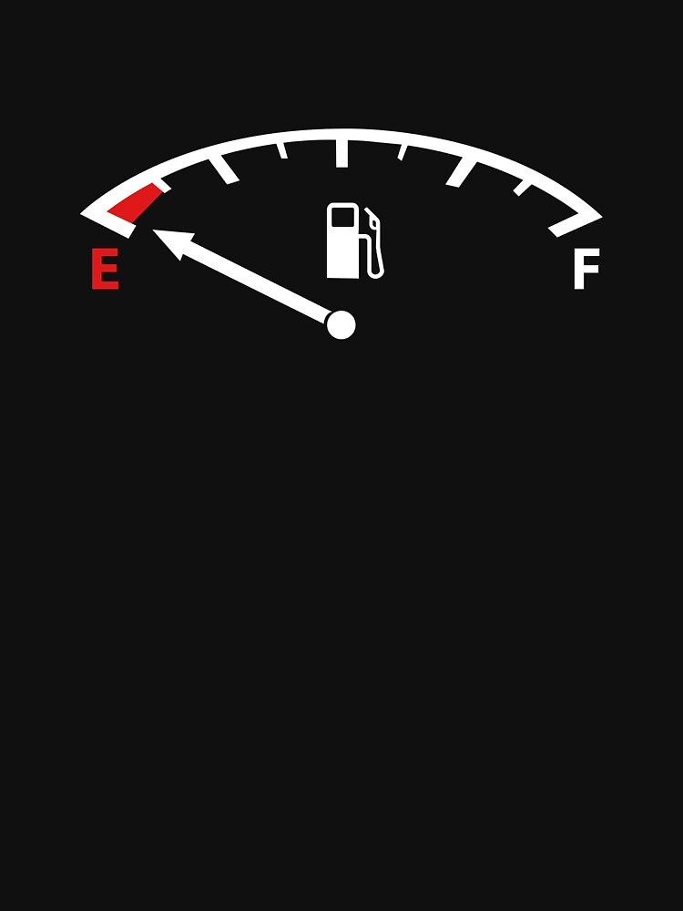 "Running On Empty" T-shirt for Sale by DesignFactoryD | Redbubble ...