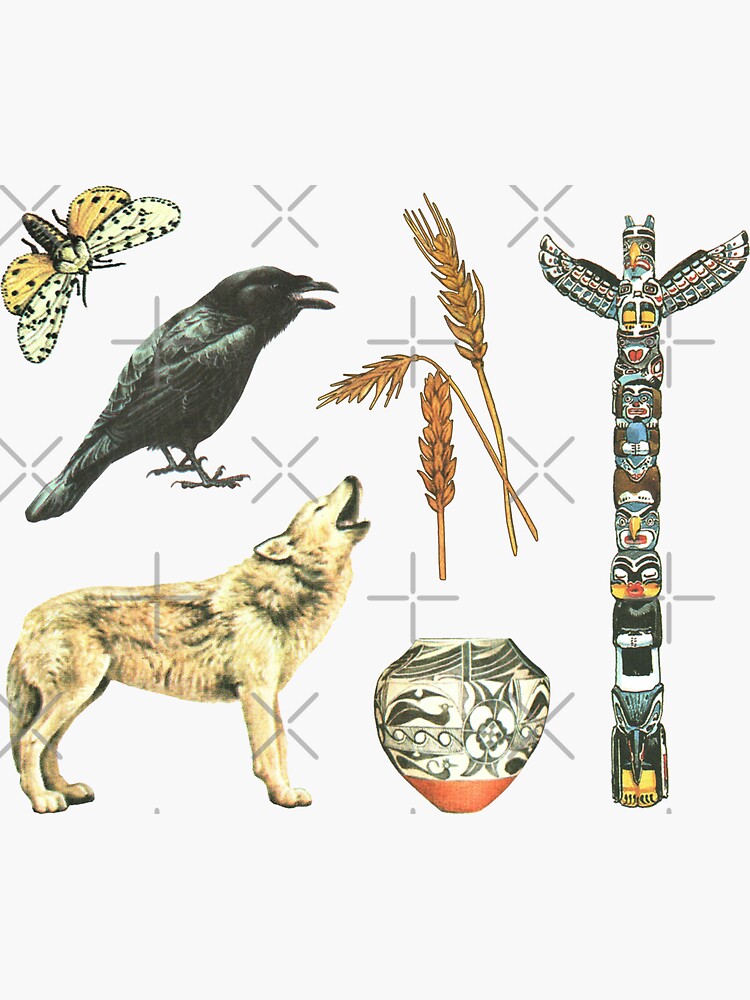 "Spirit Animal Sticker Pack - Native American Totem" Sticker by elevens ...