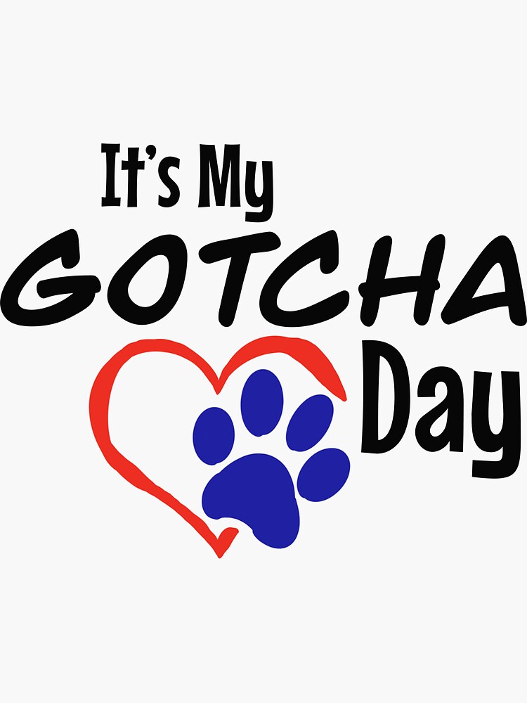 "Gotcha Day" Sticker for Sale by AllyInDreamland | Redbubble