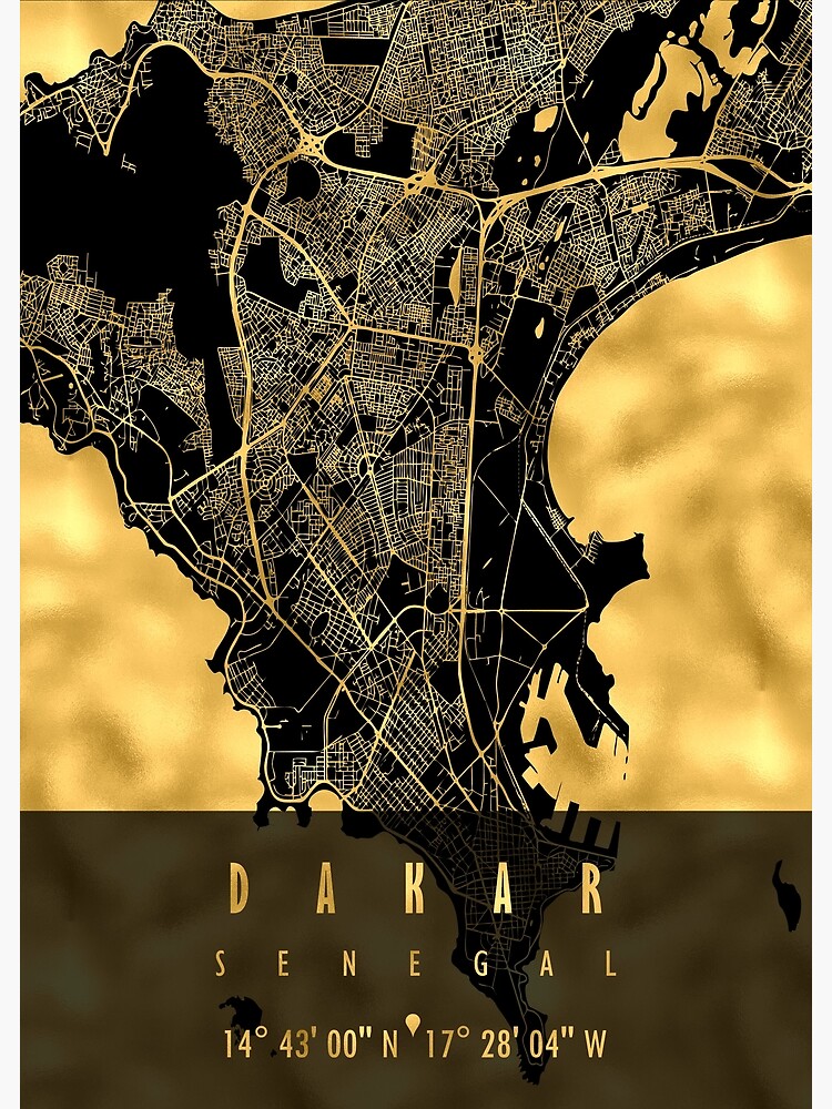 Poster « CARTE DE DAKAR SÉNÉGAL », par hatimelhag | Redbubble