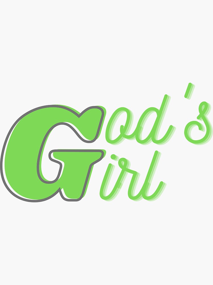 "God's Girl" Sticker for Sale by AdonaifiedArt | Redbubble