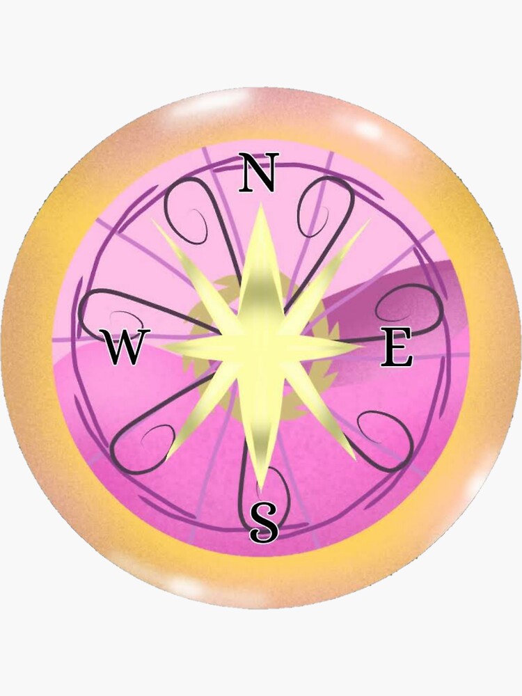 "Pink Compass" Sticker for Sale by TealNight | Redbubble