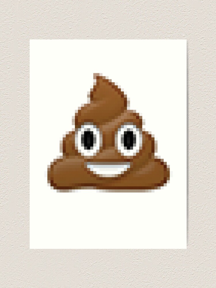 "Pixelated Smiling Pile of Poo" Art Print by Awful-Things | Redbubble